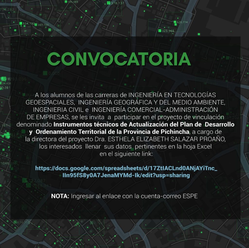 Universidad de las Fuerzas Armadas ESPE - INGENIERIA GEOESPACIAL